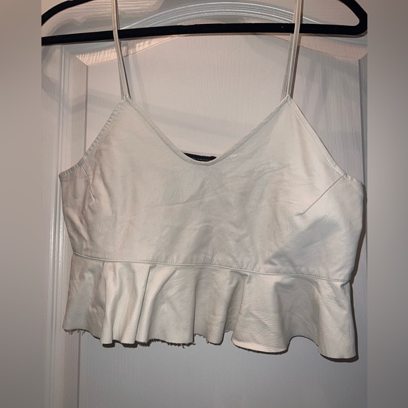 Zara | Tops | Zara Cream Ruffled Camisole Top | Poshmark